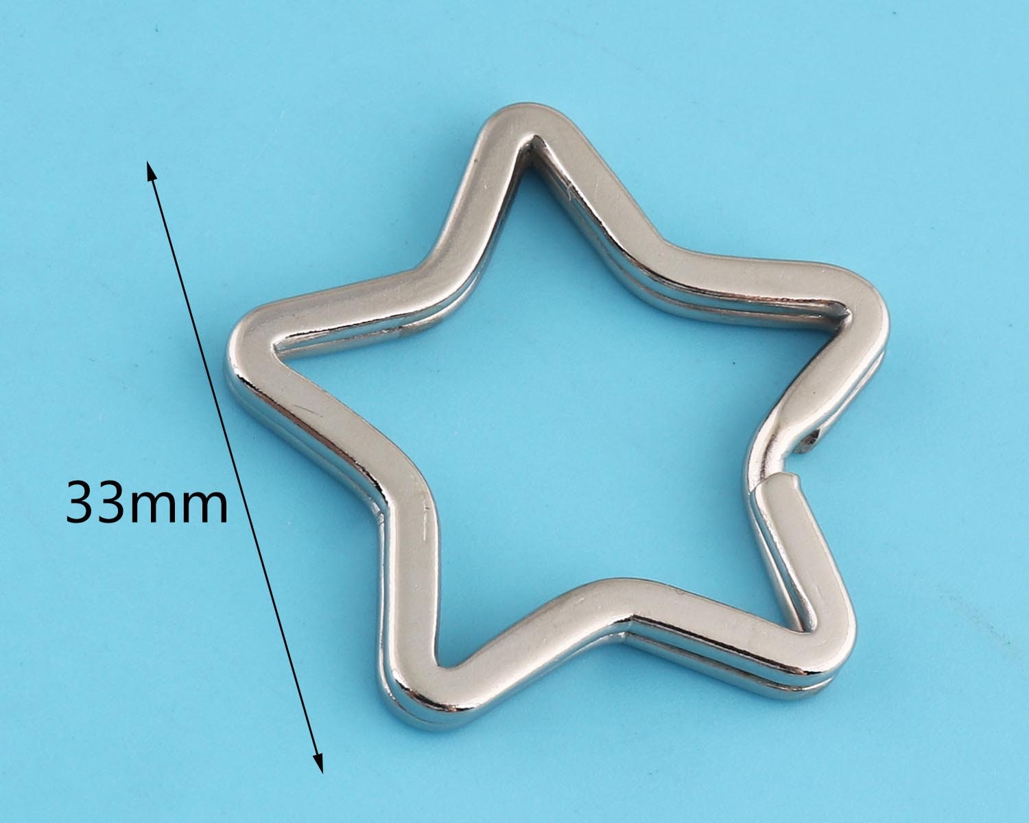 Star Shape Key Split Rings,key Chain Key Ring Silver Color, DIY ...