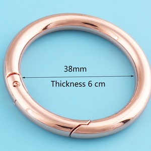 Spring Gate Ring Round Gate Ring,o Ring With Rose Gold Color,inner ...