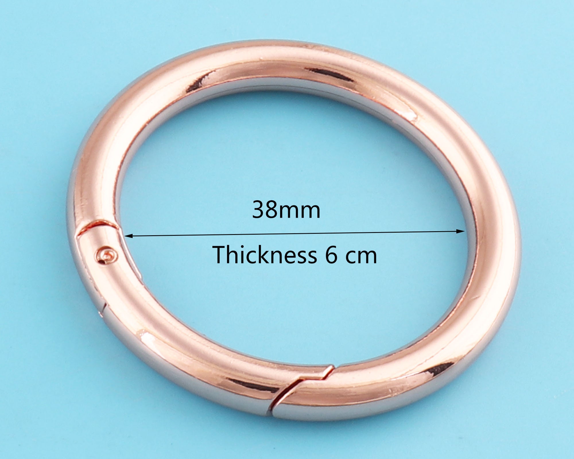 Spring Gate Ring Round Gate Ring,o Ring With Rose Gold Color,inner ...