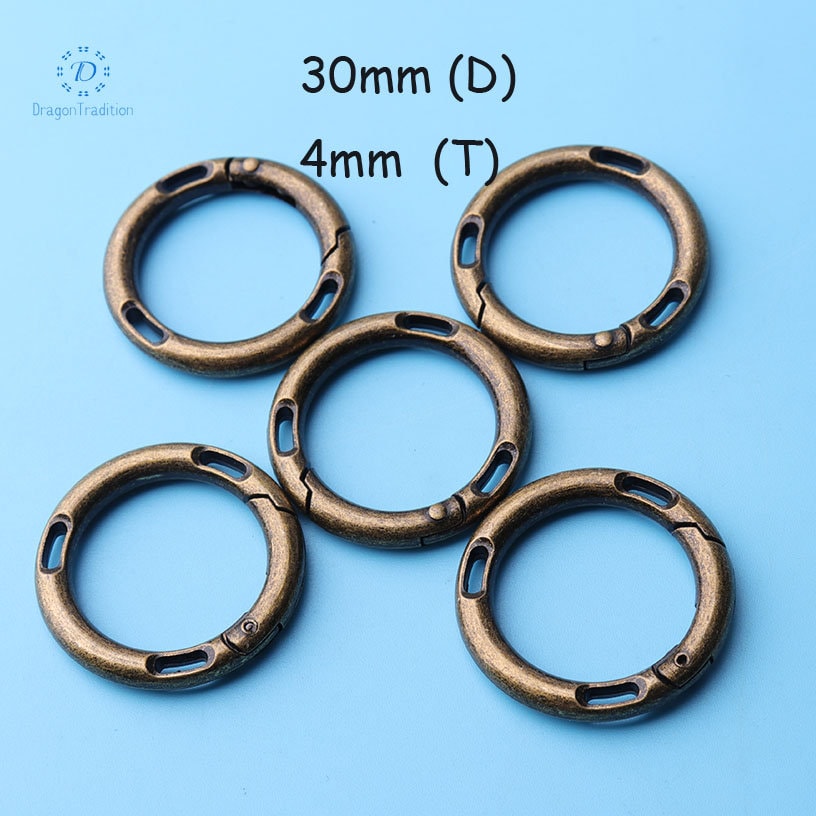 4pcs O Rings Bronze Alloy Oval Rings, Handbag Hardware/purse Hardware ...