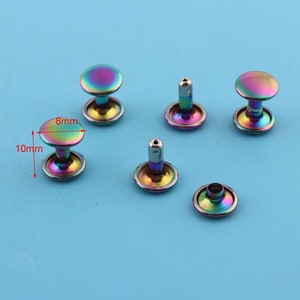 8*10mm Metal Rainbow Color Double Cap Rivets ,garment Rivets Decoration ...