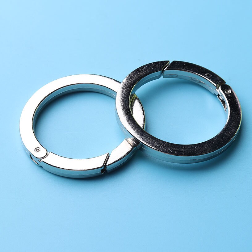 2pcs Round Spring Gate Rings O-ring With Closure O Rings/ Silver O ...