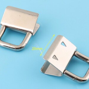 Key Fob Hardware20 Mm Webbing Buckle Leather End Crimp 10 - Etsy