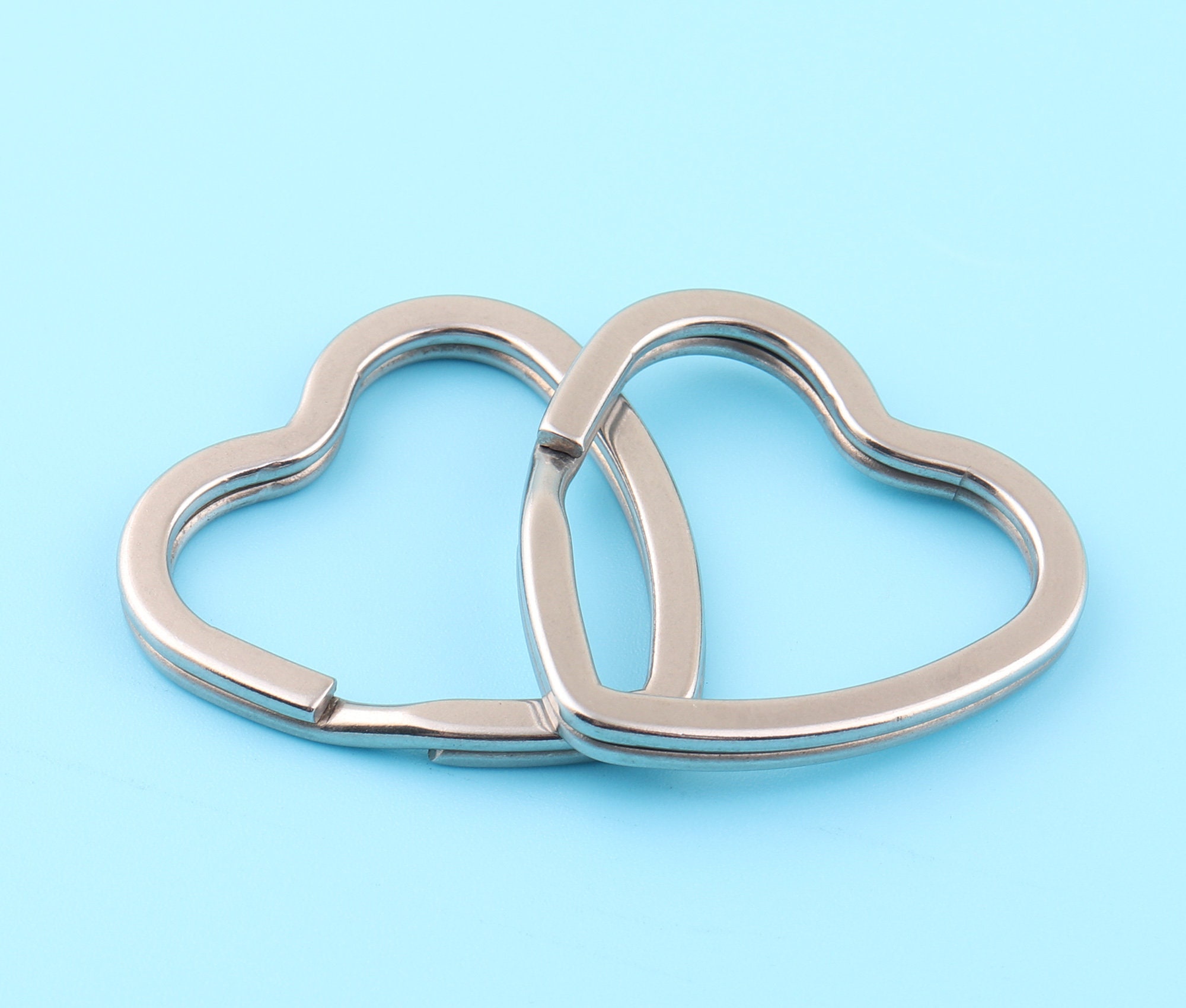 31mm Solid Stainless Steel Heart Shape Key Chain Key Ring-silver Key ...