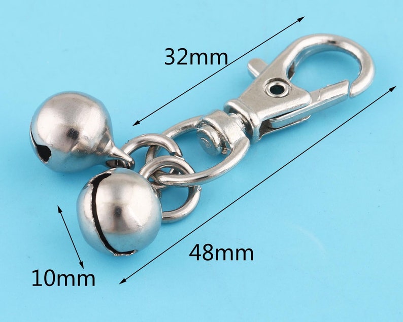 Swivel Snap Hook With Jingle Bellssilver Color Key Chain - Etsy