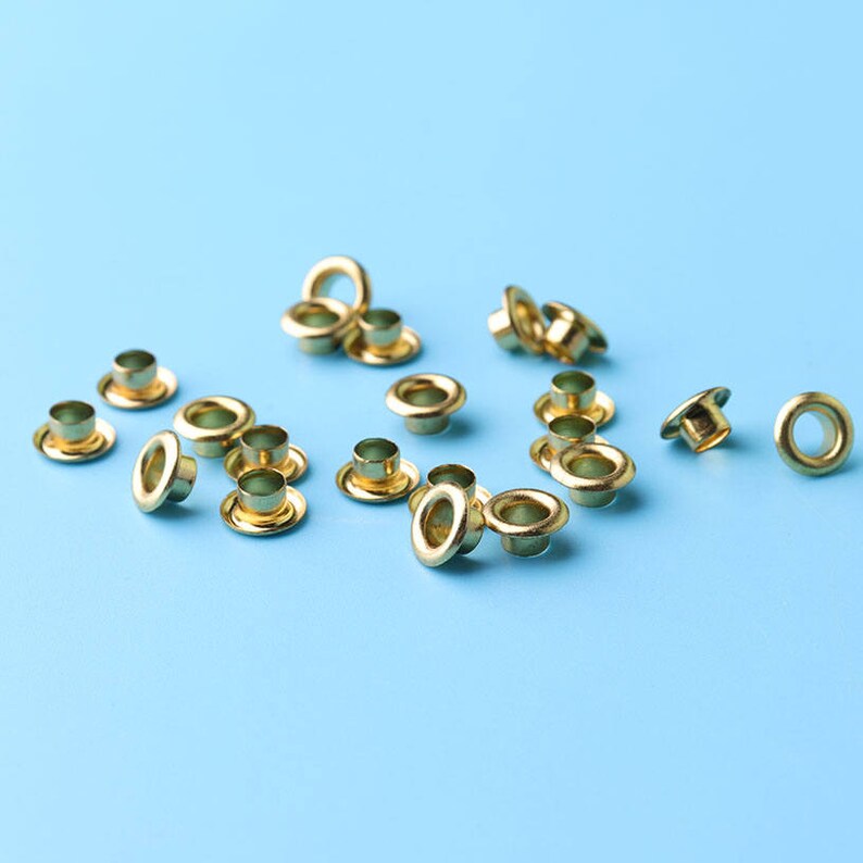 100pcs Tiny GOLD Grommets Eyelets 4MM Hole Self Backing for - Etsy