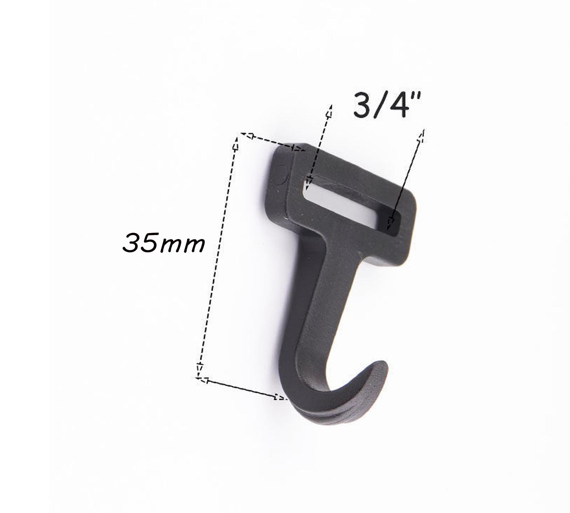 8pcs Webbing Hook Clips Plastic Snap Hooks for Backpack Bags Strap 3/4 ...
