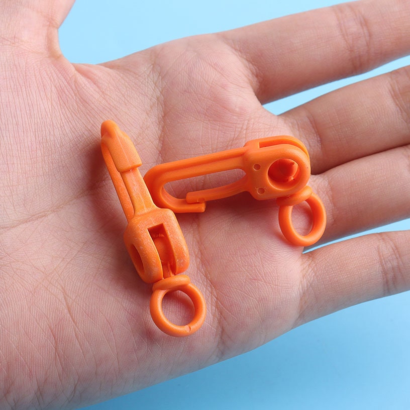 4pcs Rotate Snap Hooks Plastic Swivel Snap HOOK Orange Plastic Climbing ...