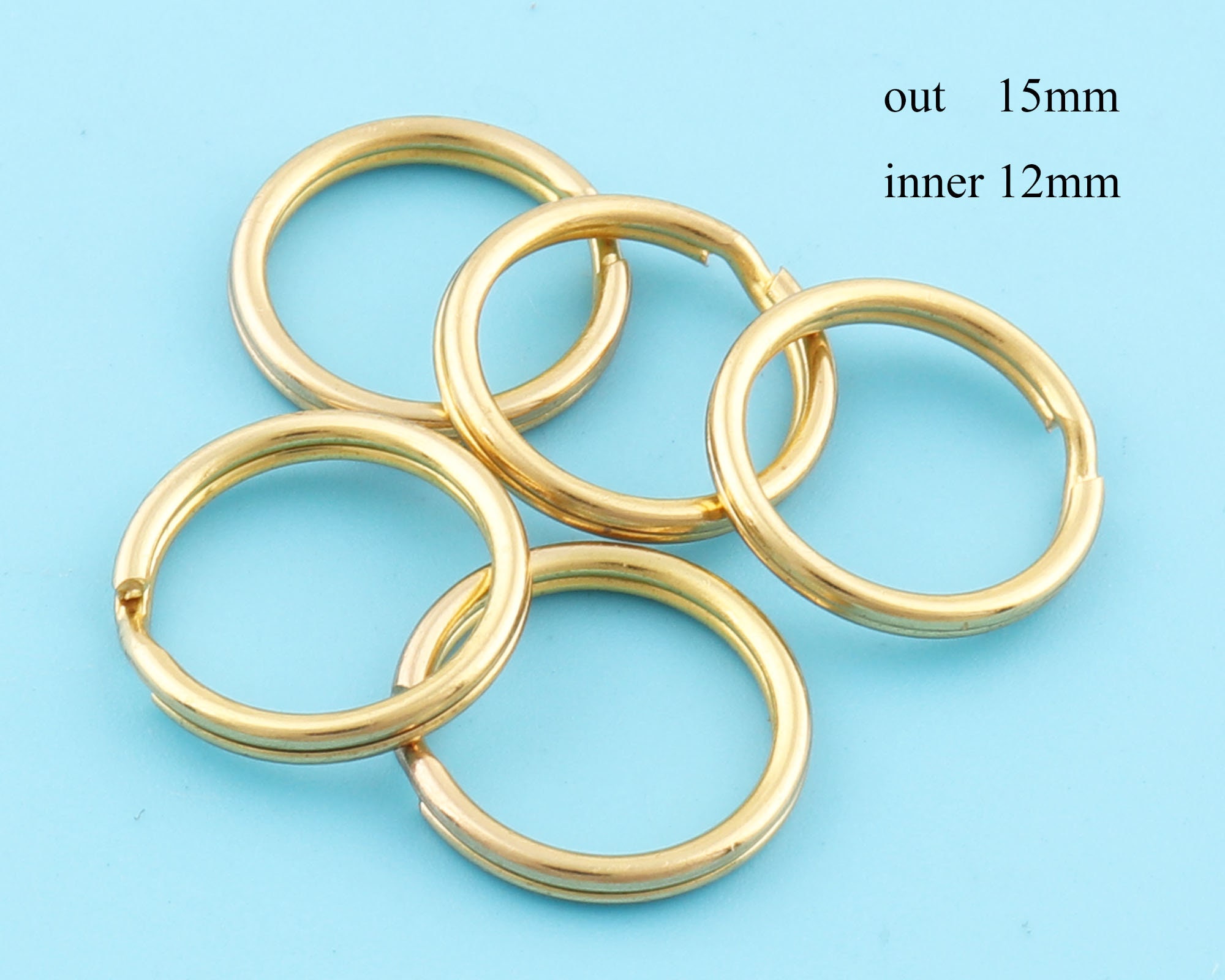 Double Split Jump Ringskey Split Rings Key Ring Metal O - Etsy