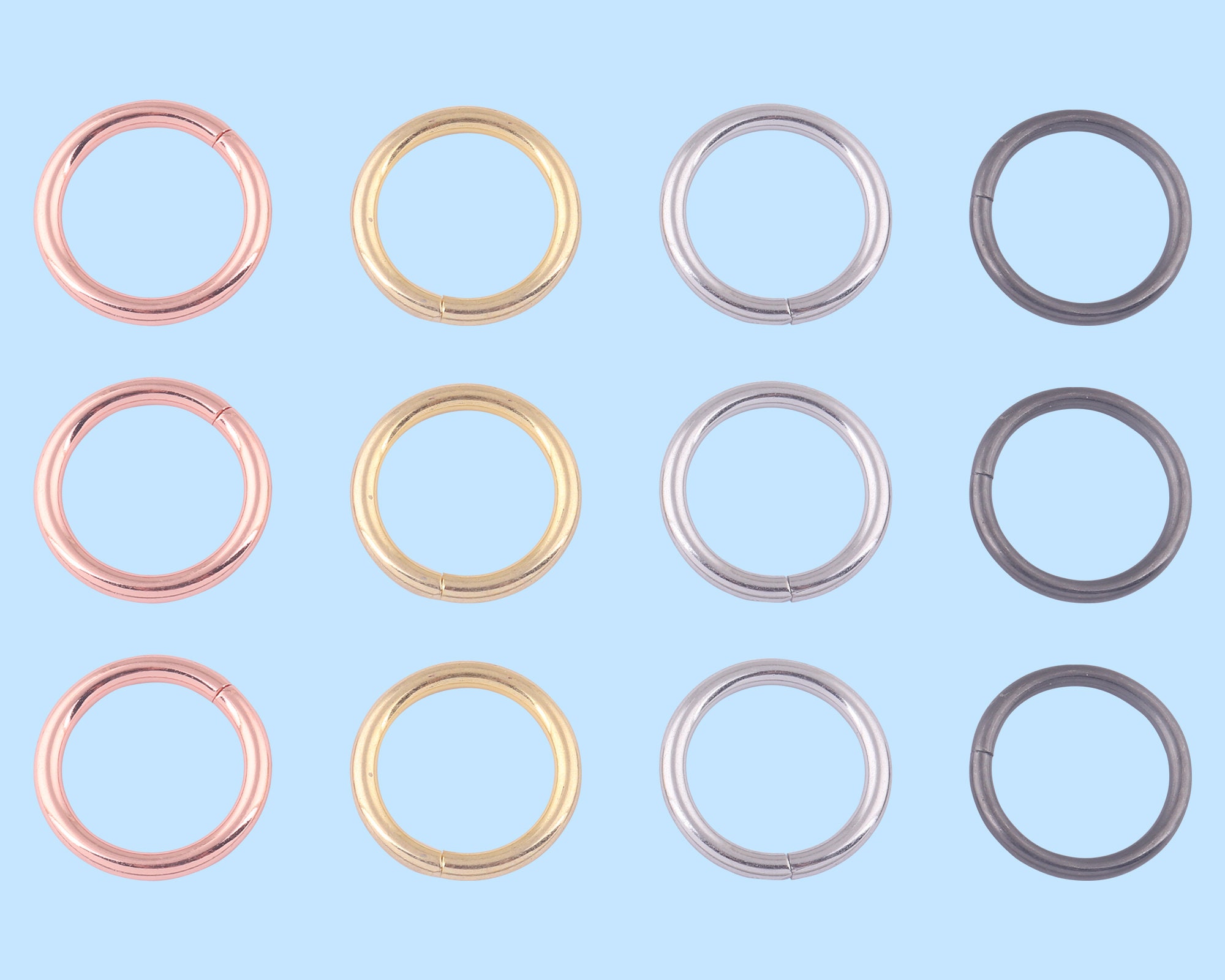 20mm Roségold Metall O Ring Loop Rund Lanyard Schnalle Ring,Handtasche ...