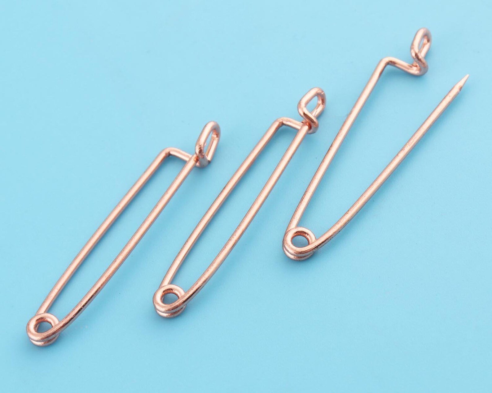 Metal Safety Pins With Rose Gold Color,earrings Safety Pins,brooch Pins ...