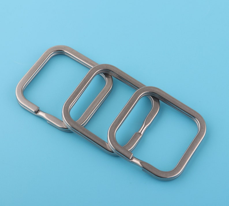 1inch Solid Stainless Steel Rectangular Key Chain Key Ring-silver Key ...