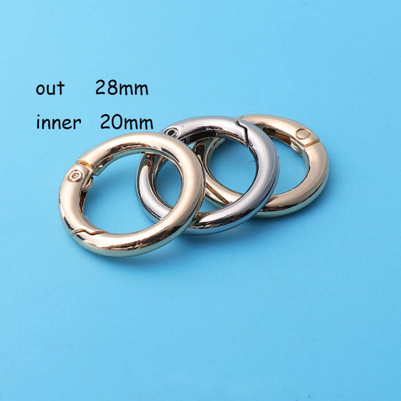 6pcs 1'inch O-rings Gold SILVER O-rings Spring O Ring Purse Hardware ...