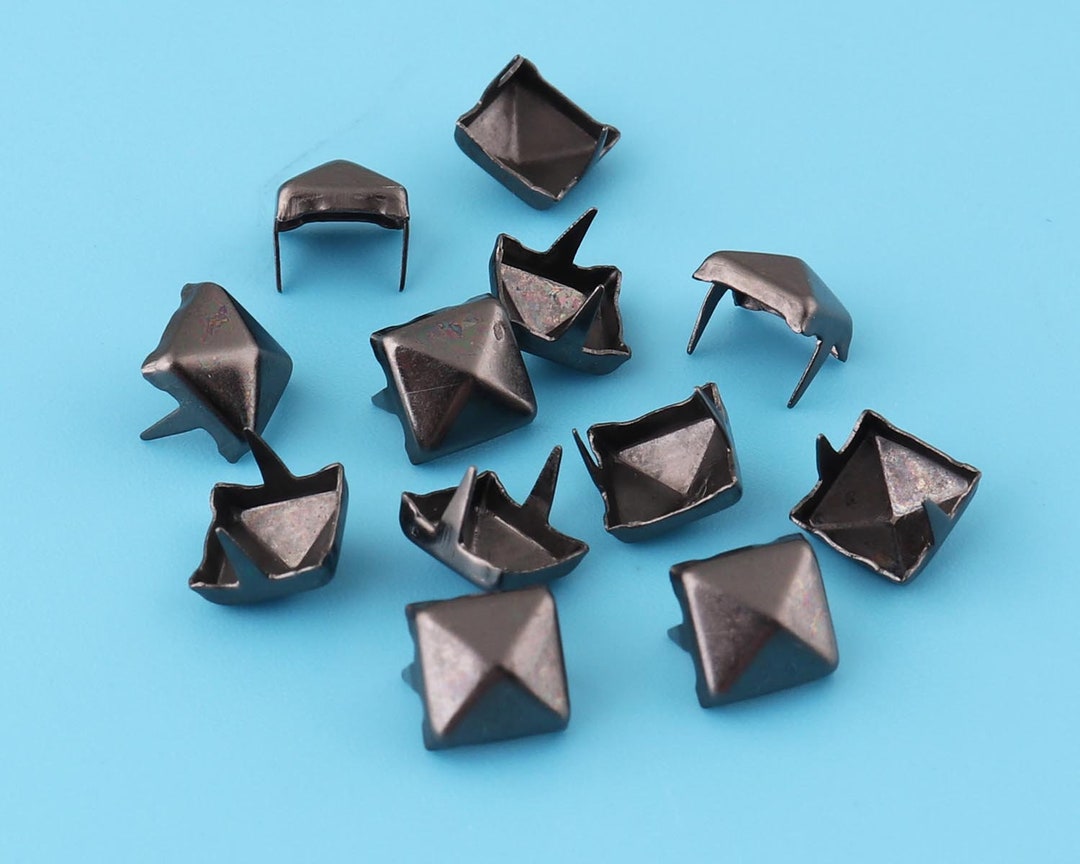 7mm Tapered Claw 60 Sets Black Metal Studs Jeans Studs,for Leather ...