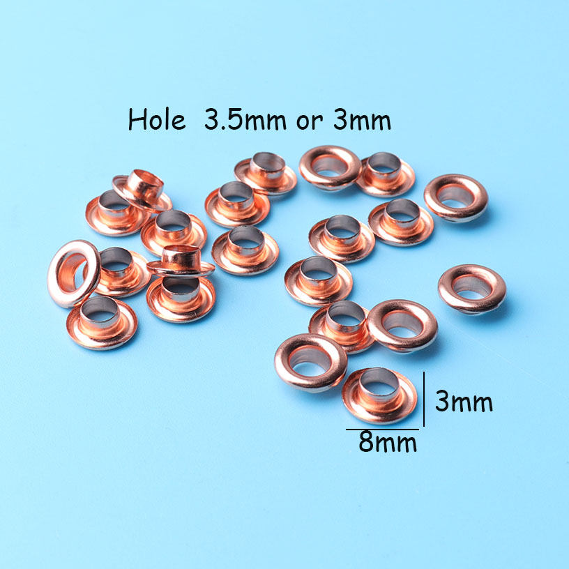100pcs Grommets Eyelets 3MM Hole Rose Gold Self Backing for - Etsy