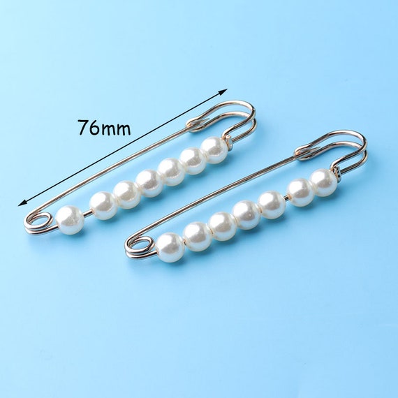 6pcs safety pin gold headpin scarf pins with pearl cloth pins | Etsy
