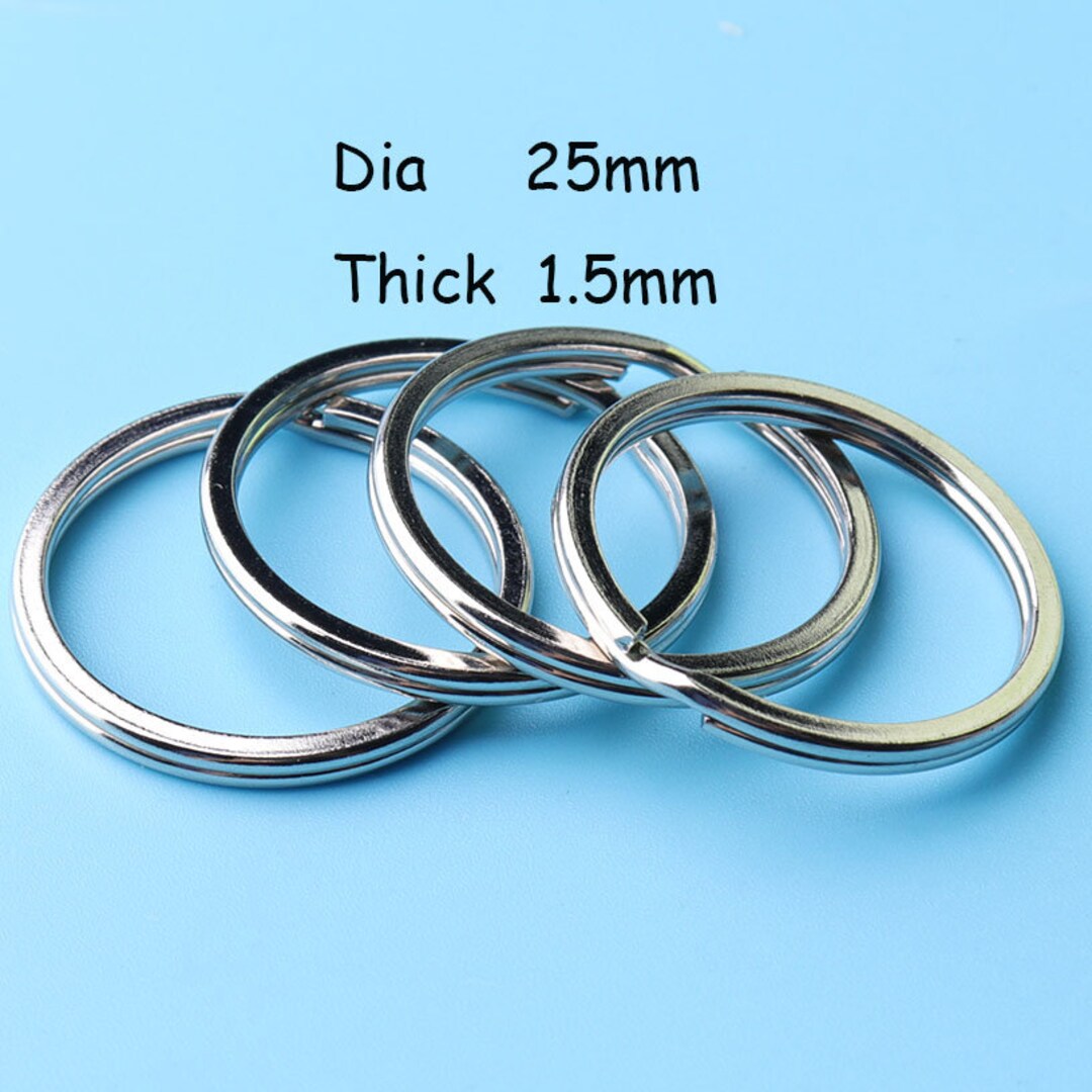 20pcs Split Rings Key Rings Large Split Ring DIY Key Chain, Silver ...