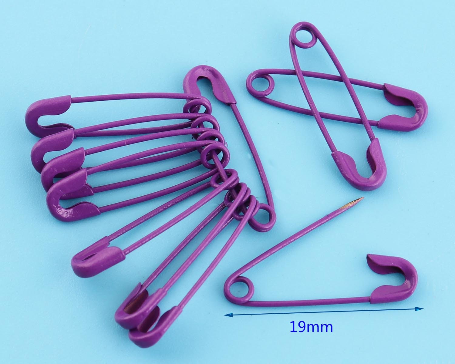 Safety Pinpurple Color Metal Safety Pin Colorful Pins120 - Etsy