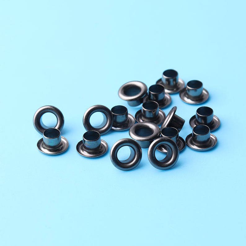 100pcs Eyelets Grommet 4mm-hole Gunmetal Black Metal Eyelets - Etsy