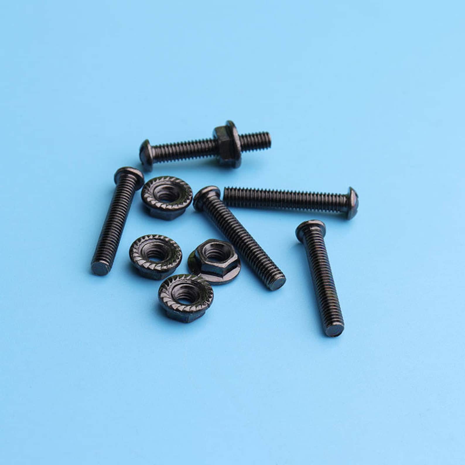 15PCS Round Flat Black Tacks Upholstery Long Iron Screw Nail Decor ...