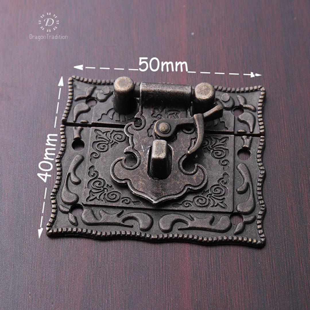 1 Set Classical Vintage Plant Pattern Lock Catch Latches for - Etsy