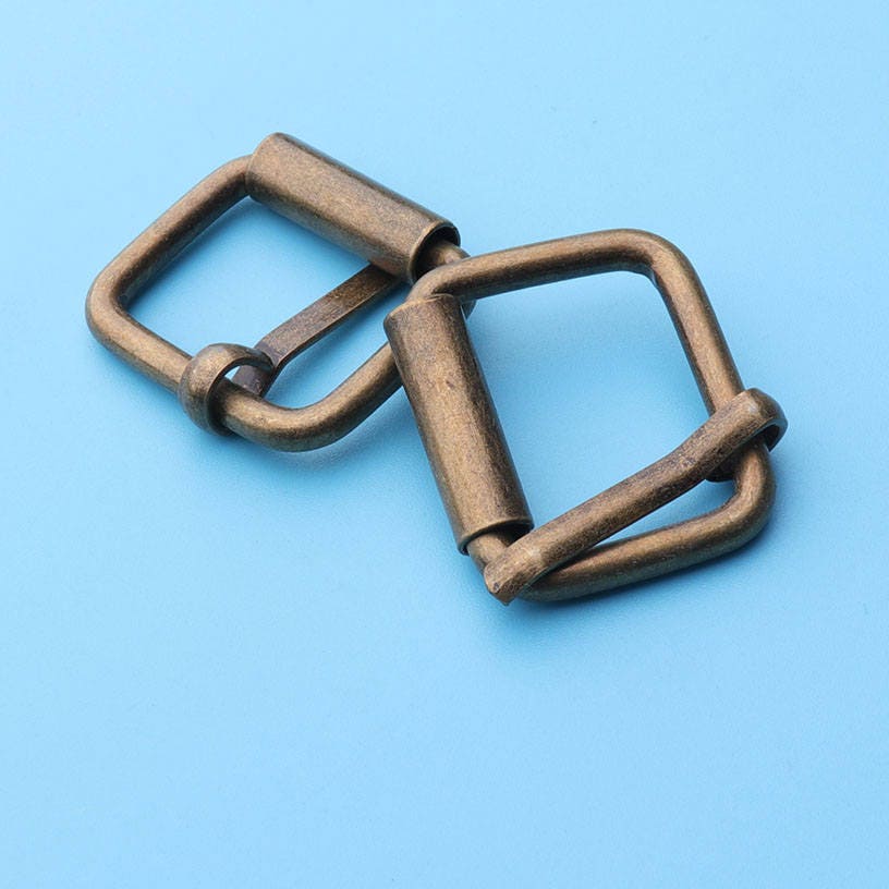 4pcs Center Bar Buckle Rounded Square Pin Buckle Antique - Etsy