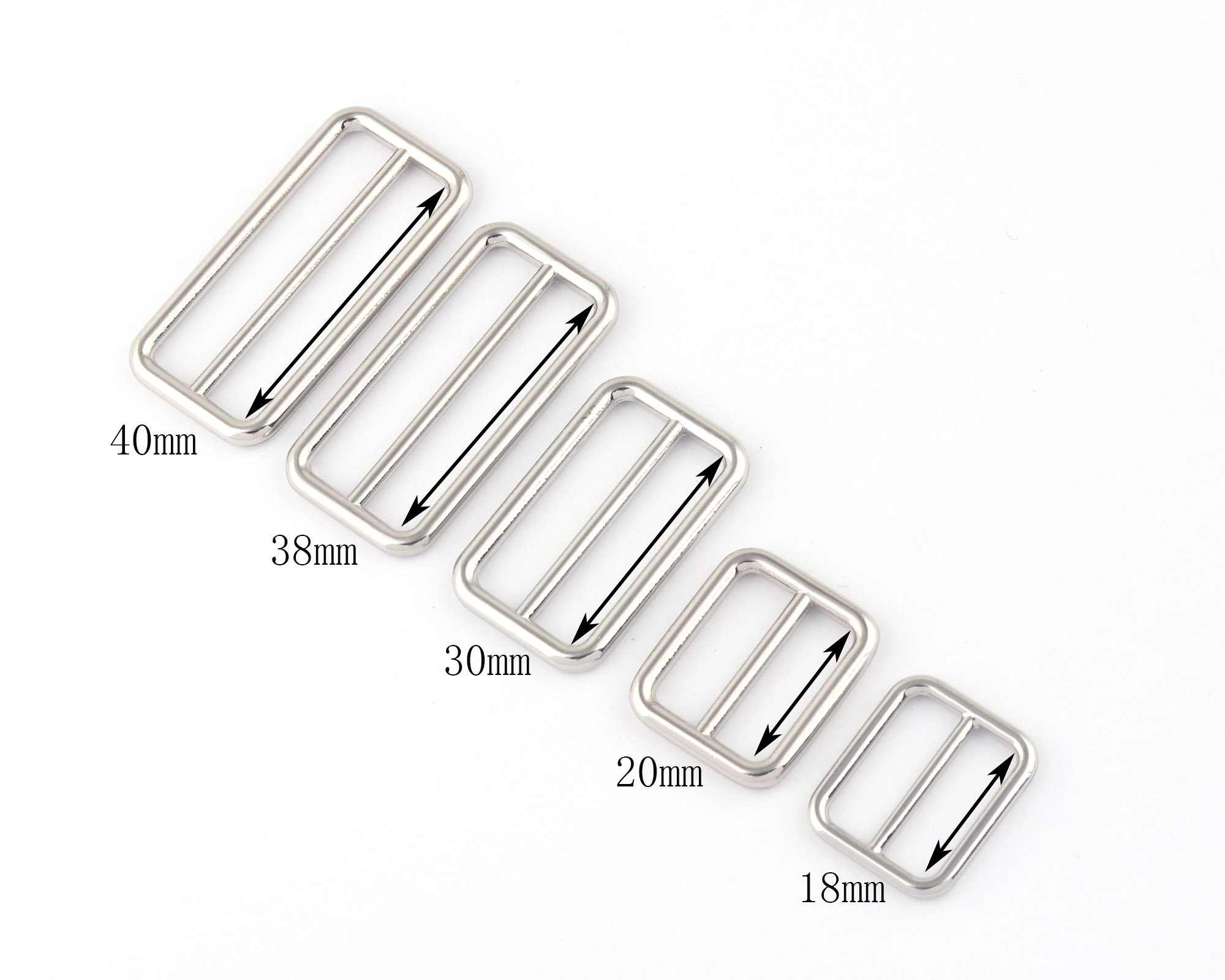 18-40mm Silver Adjuster Buckle Slide Lanyard Clasps,metal Purse ...