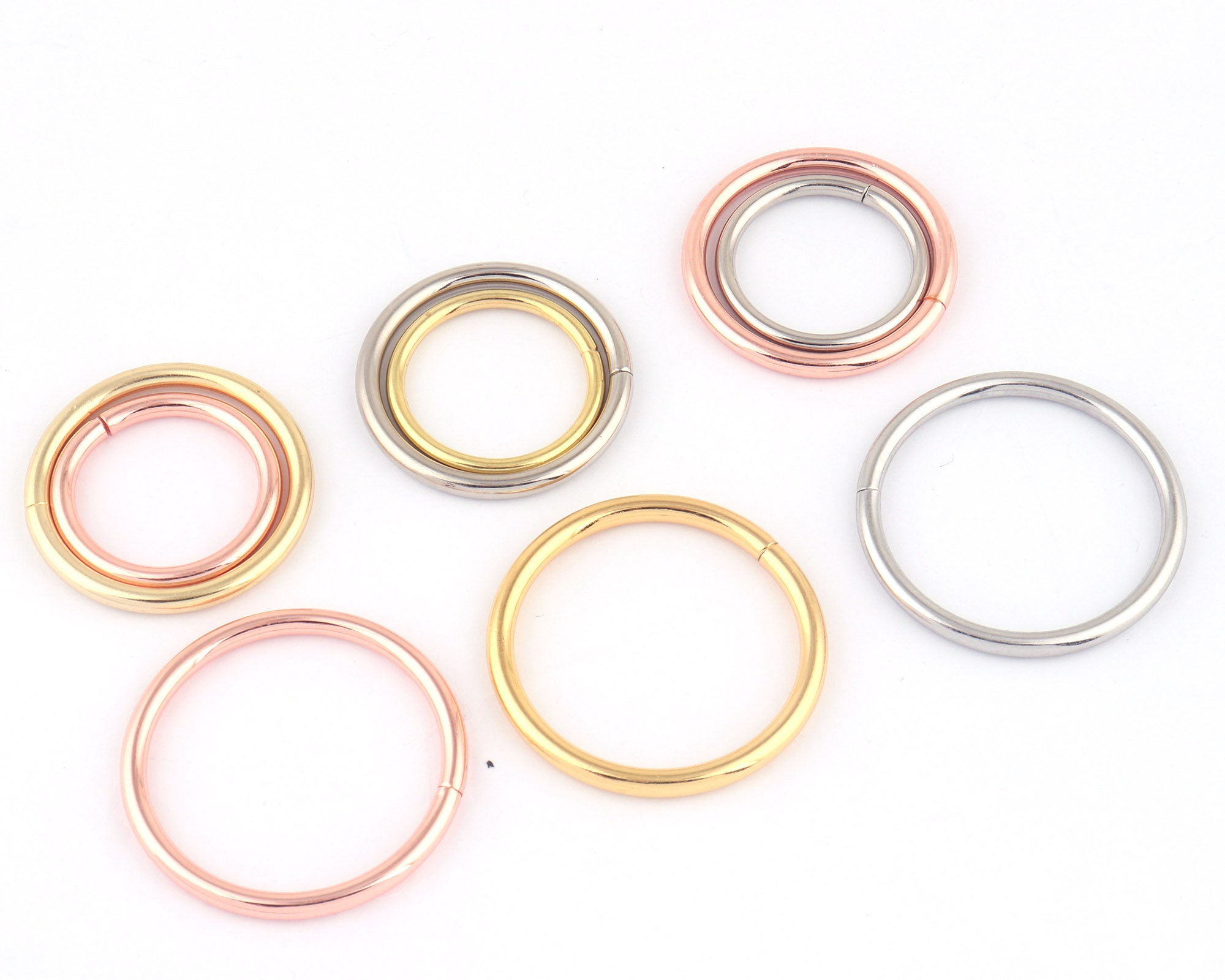 25-38mm split O ring slide adjustable buckle loop metal ring - Etsy 日本