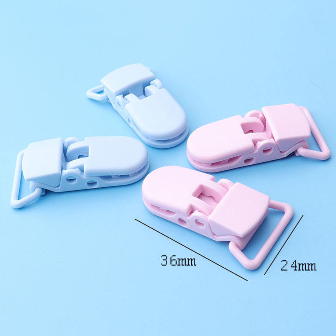Paci Clips 1' Plastic Paci Clip. Suspender Clip. KAM - Etsy
