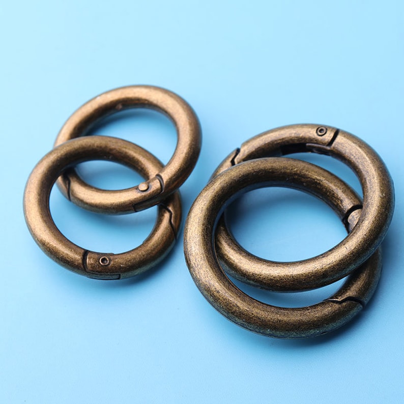 6pcs Bronze Spring O Ring Push Gate O Rings Snap Clip O-rings - Etsy