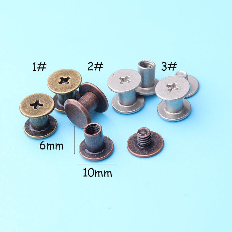 Solid Screw 20sets Screws Screwed Studs Screw Back Studsbag - Etsy