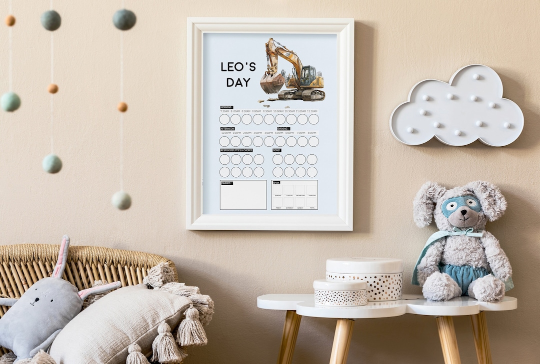 Editable Kids Chore Chart Kids Daily Routine Printable Kids Chore Chart ...