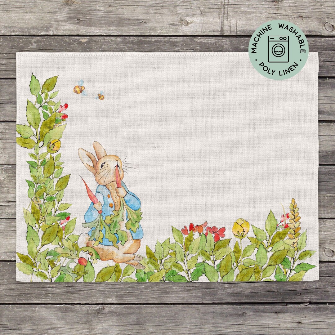 Peter Rabbit Garden Placemat Easter Placemats Spring Decor Farmhouse ...