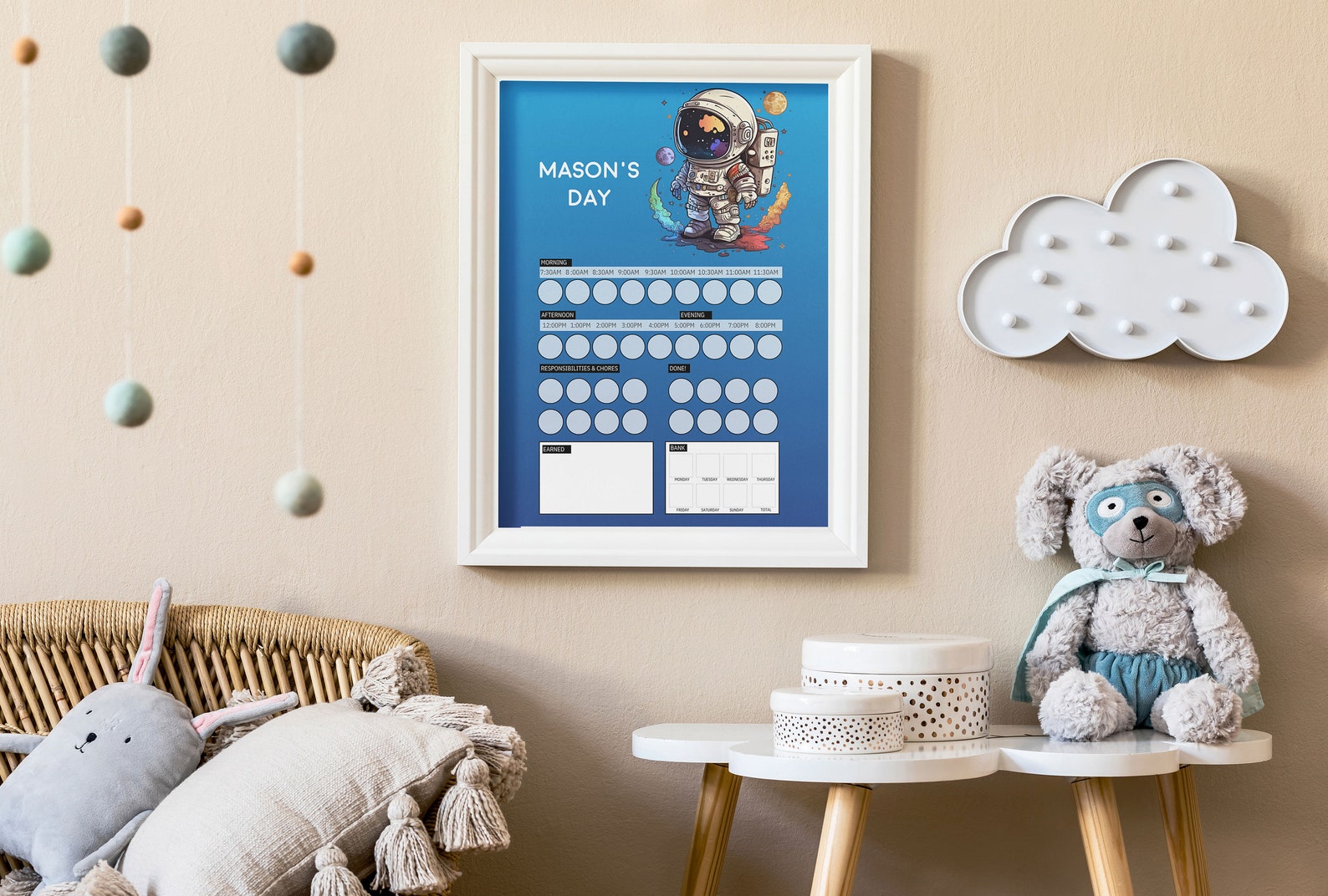 Editable Kids Chore Chart Kids Daily Routine Printable Kids Chore Chart ...