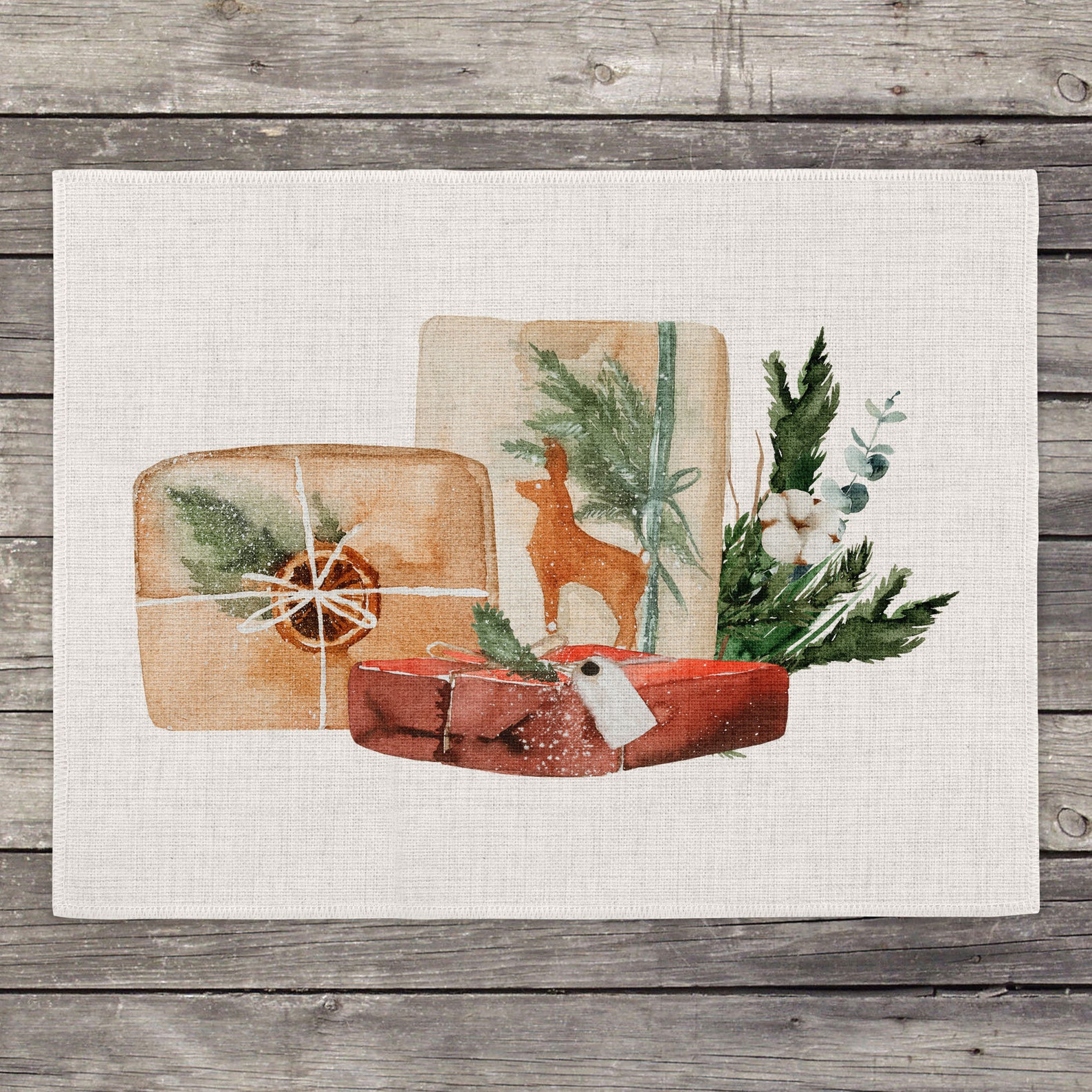 Holiday Placemat Winter Placemat Christmas Decor Winter Decor Farmhouse ...