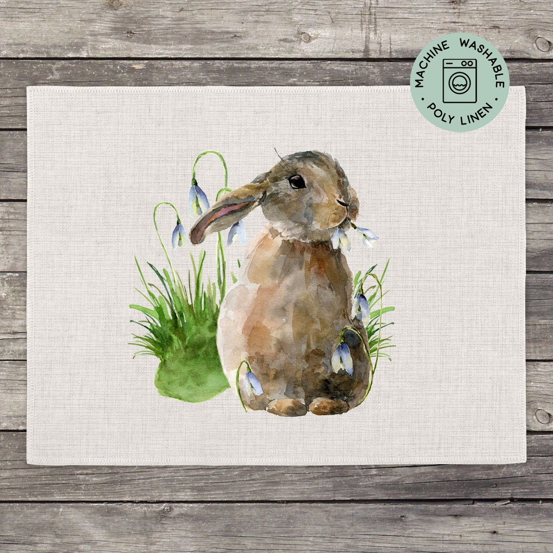 Easter Bunny Placemat SET Easter Placemat Easter Decor Spring Decor ...