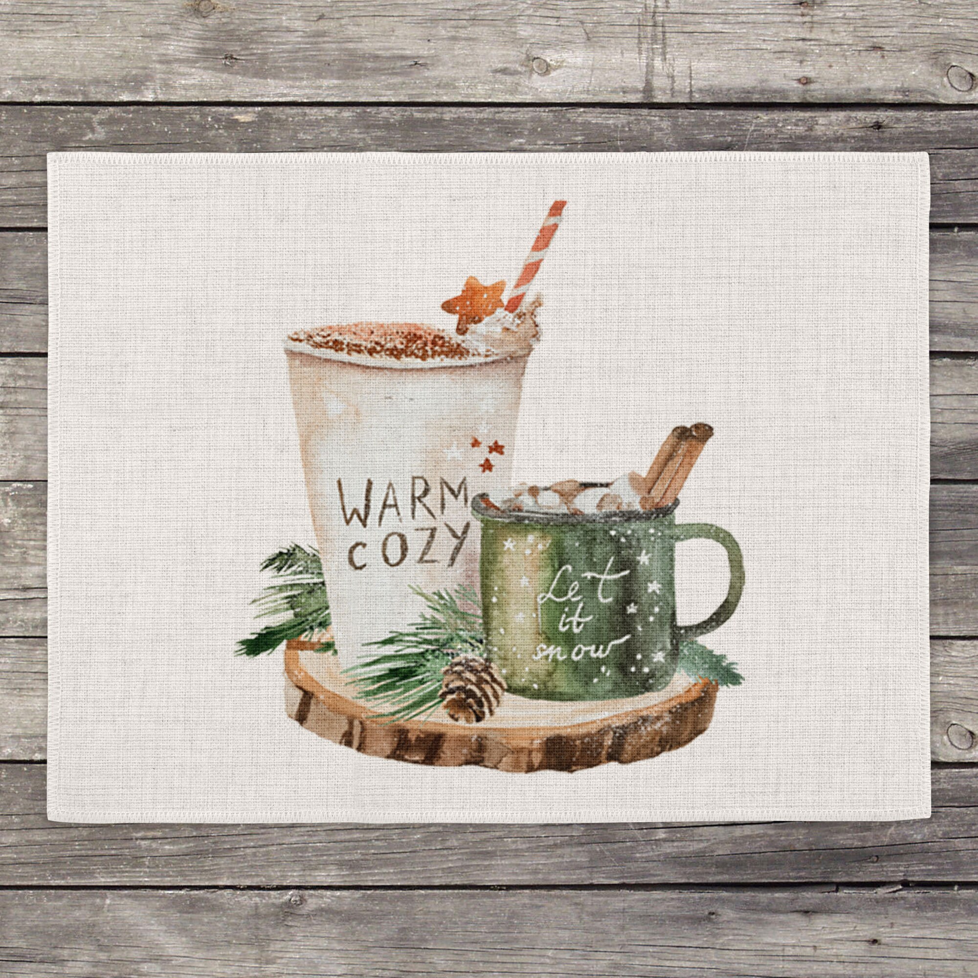 Holiday Placemat Winter Placemat Christmas Decor Winter Decor Farmhouse ...