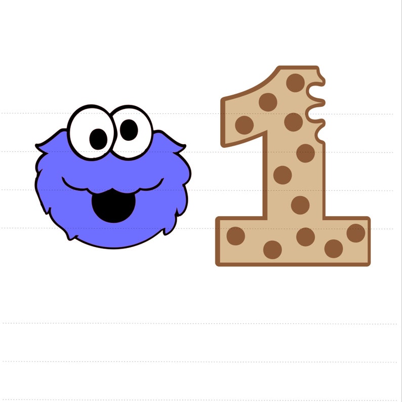 First Birthday Cookie SVG - Etsy