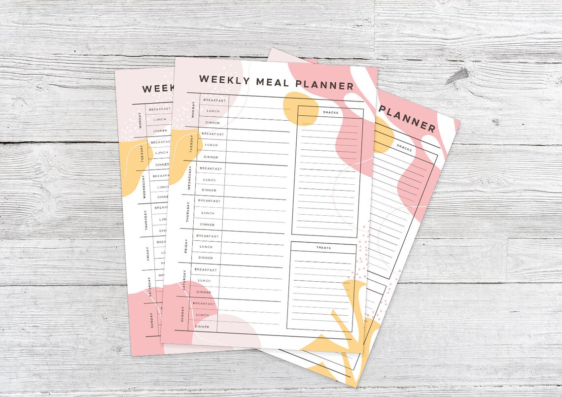 A4 Weekly Meal Planner 12 Weeks of Planning. Food Planning. - Etsy