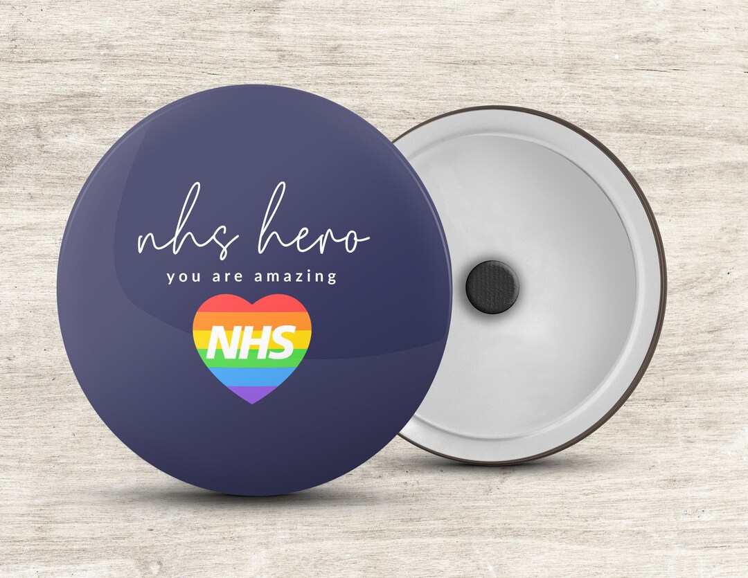Buy NHS Hero Pin Badge or Fridge Magnet. Perfect Thank You Gift for a ...