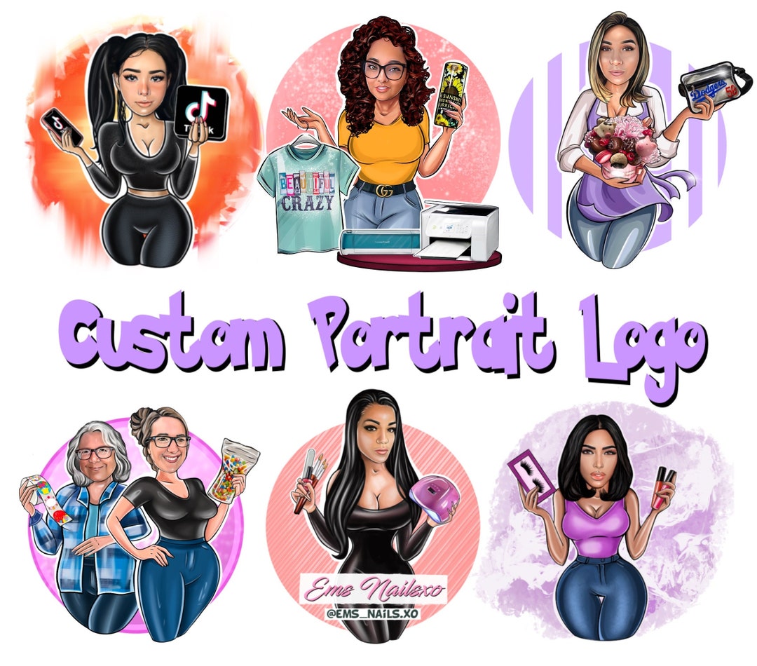Custom Portrait Logo, Cartoon Logo Portrait, Custom Avatar, Business ...