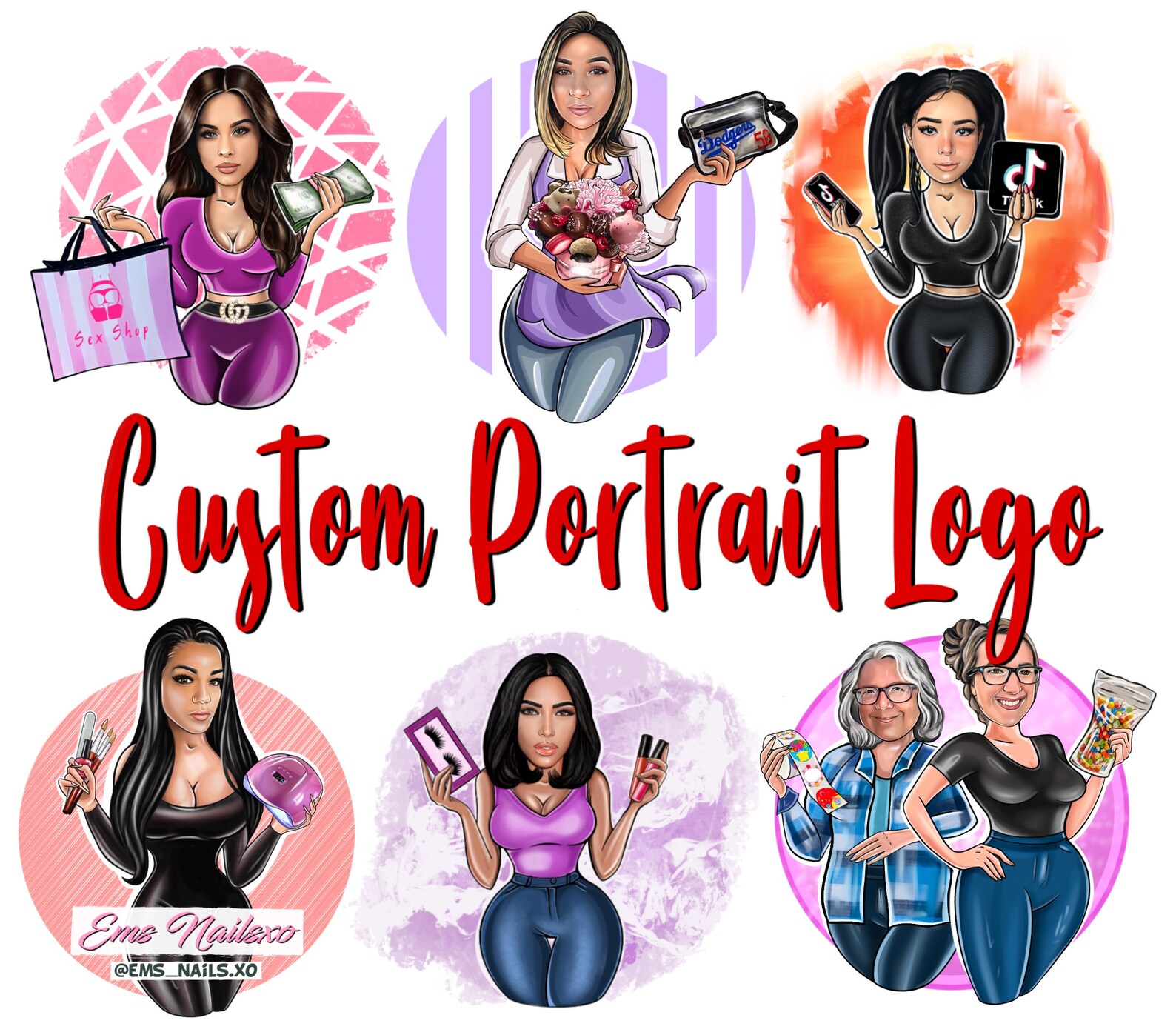 Logo de dessin animé personnalisé Logo de portrait Logo - Etsy Canada