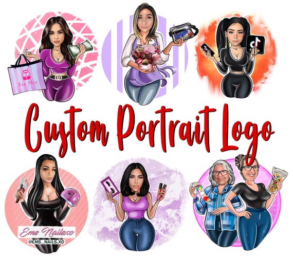 Custom Cartoon Logo Portrait Logo Business Logo Digital - Etsy