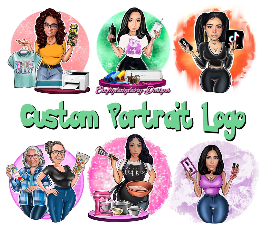 Custom Cartoon Logo, Portrait Logo , Business Logo, Digital Realistic ...