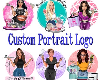 Custom Portrait Logo, Cartoon Logo Portrait, Portrait Custom Avatar ...