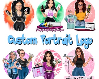 Custom Portrait Logo, Cartoon Logo Portrait, Portrait Custom Avatar ...