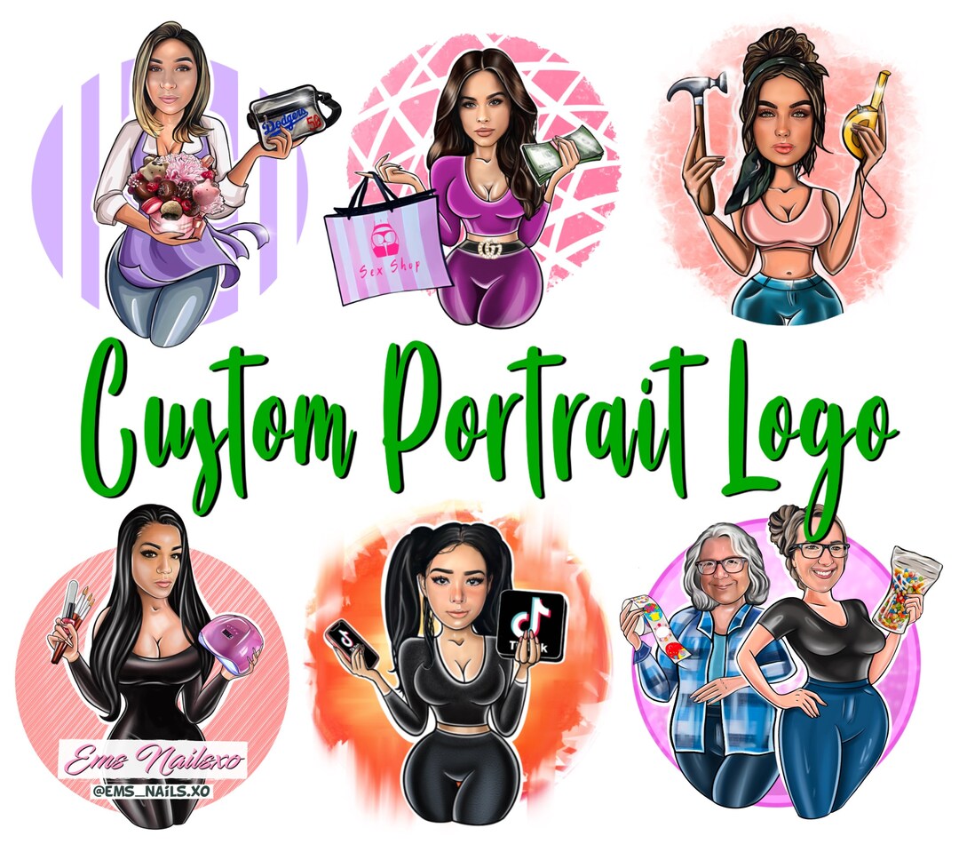 Cartoon Logo, Portrait Logo, Cartoon Business Logo, Tumbler Maker Logo ...