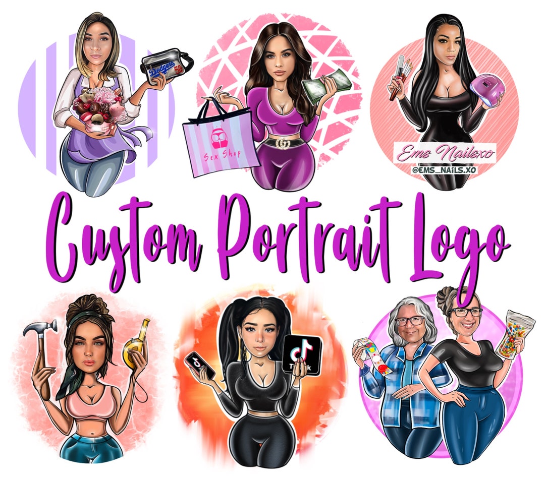 Portrait Logo, Cartoon Logo, Cartoon Portrait, Business Logo, Makeup ...