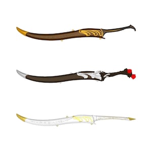 Elven Short Sword/scimitar | Mythical Weapon Replicas | High Elf, Wood ...
