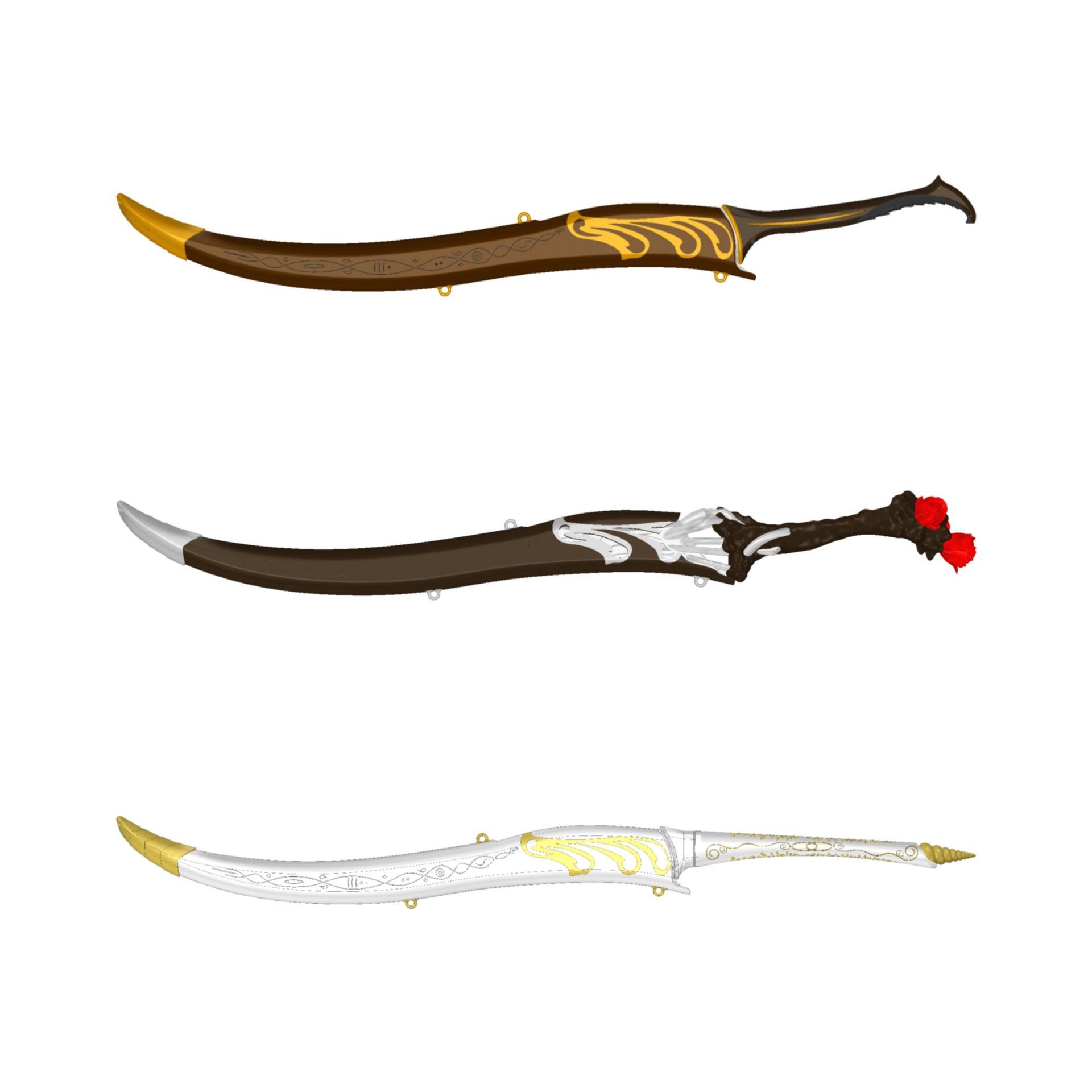 Elven Short Sword/scimitar | Mythical Weapon Replicas | High Elf, Wood ...